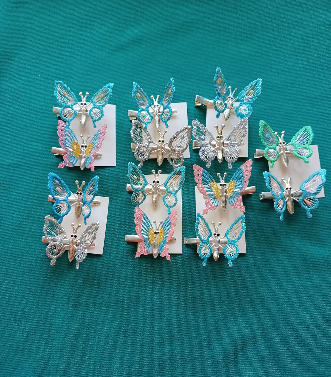1 Pair 90s Butterfly Clips,moving Wings,butterfly Clips,vintage ...