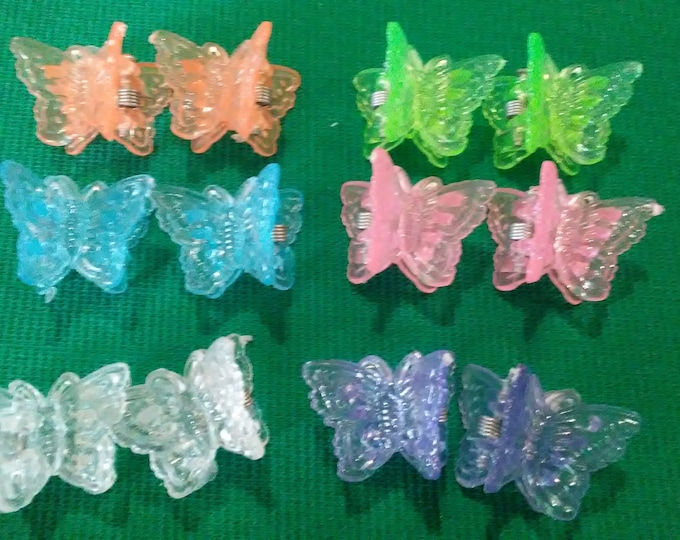 Glitter Butterfly Hair Clips, Moving Butterfly Hair Clips, Y2k Hair ...