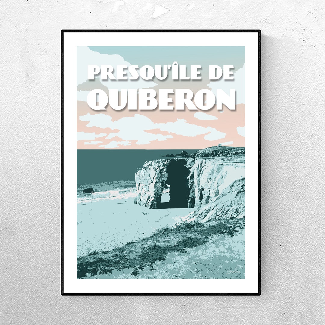 POSTER QUIBERON Peninsula of Quiberon green - Etsy
