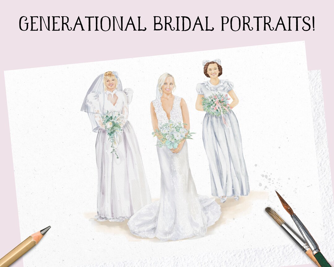 Custom Generations Wedding Portrait. Personalized Mother of the Bride ...