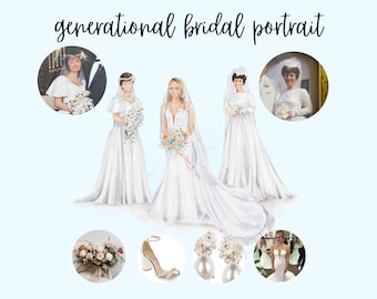 Generational Wedding Portrait. 3 Generations Wedding Portrait ...