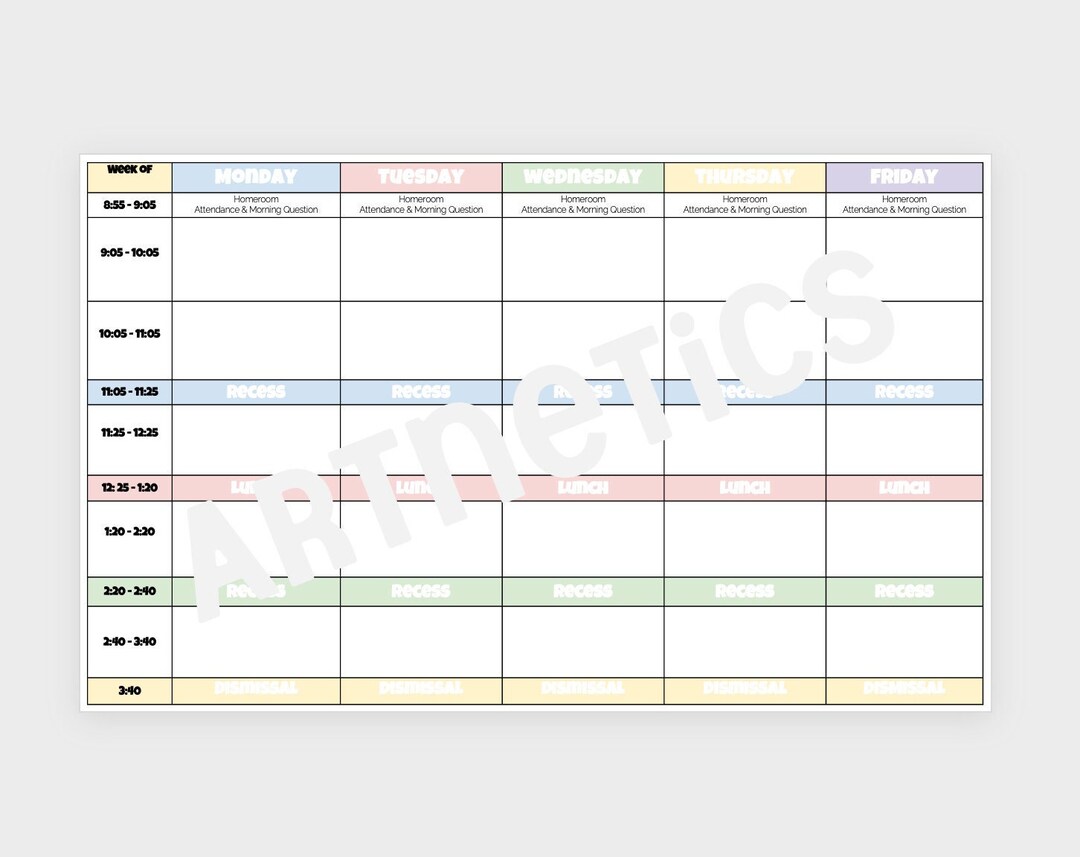 Editable Weekly Planner Template for Teachers / Elementary Teacher 5 ...