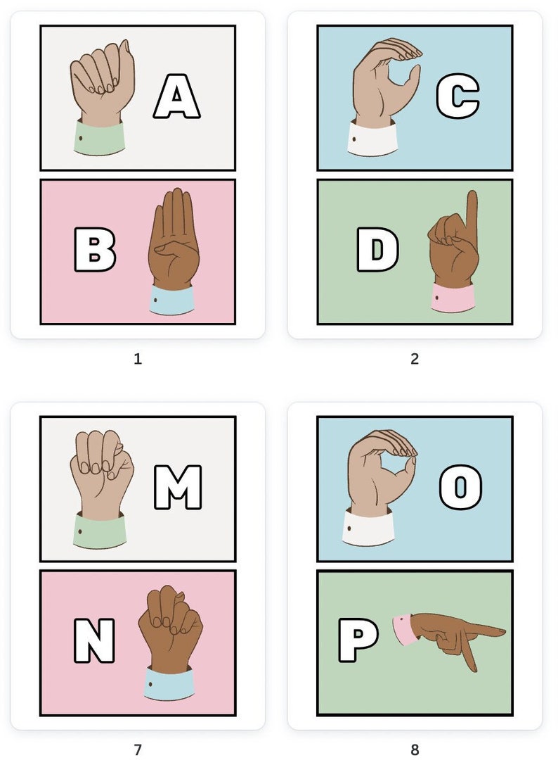 Muted Rainbow ASL Posters Posters for Classroom A-Z Teaching Wall Decor ...
