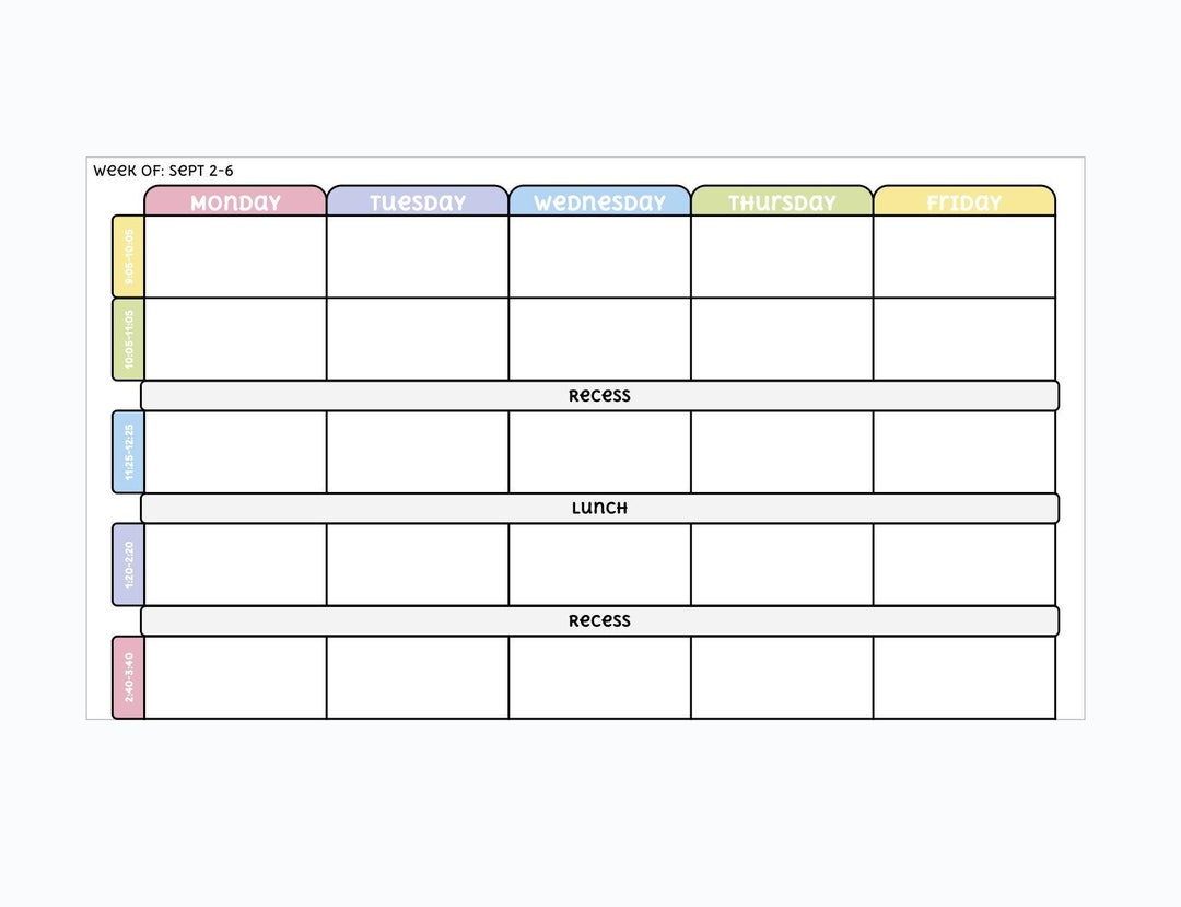 Editable Weekly Planner Template for Teachers / Elementary Teacher 5 ...