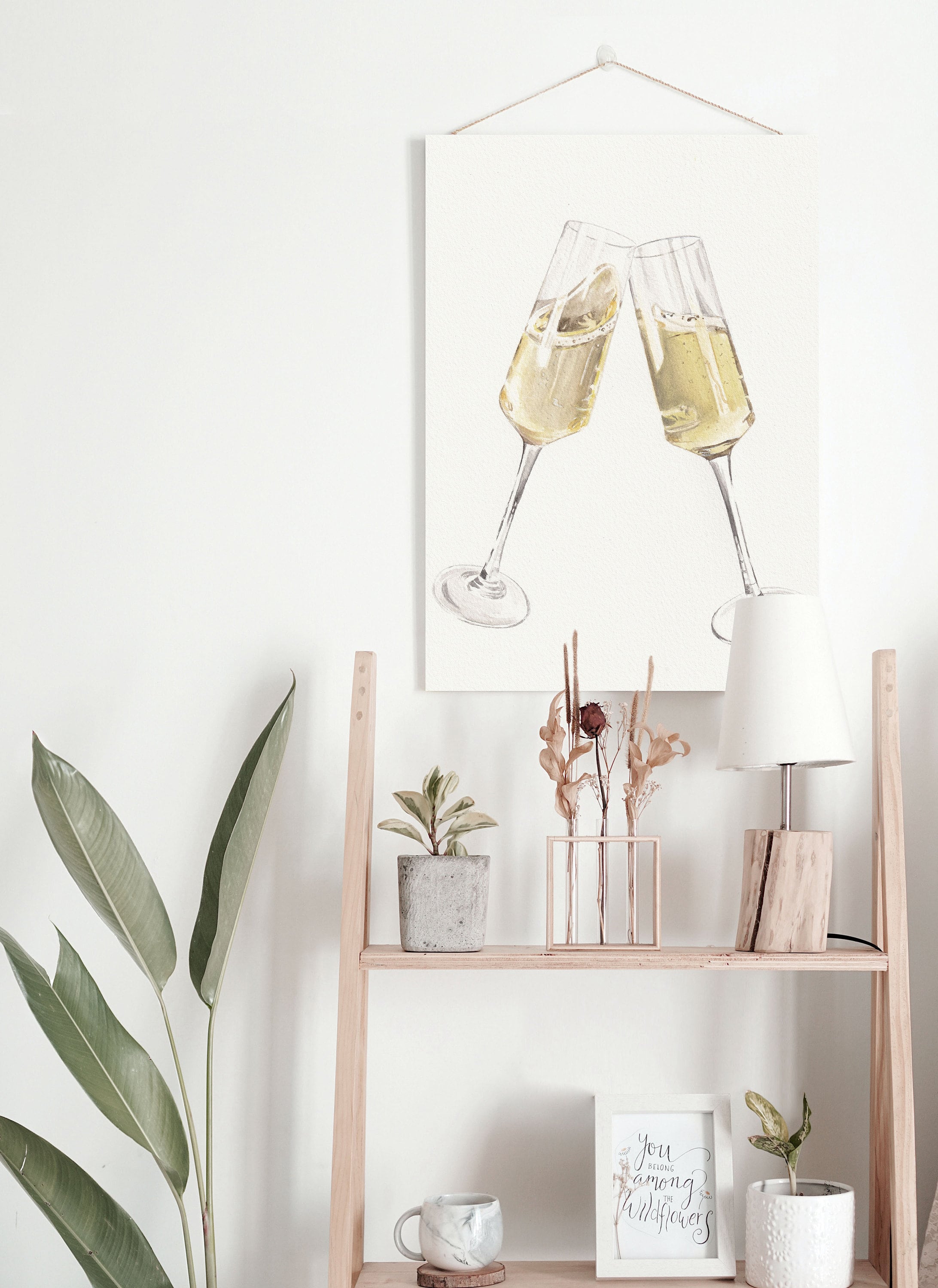 Acuarela Champagne Toast Print / Acuarela Drink Print Set / Acuarela ...