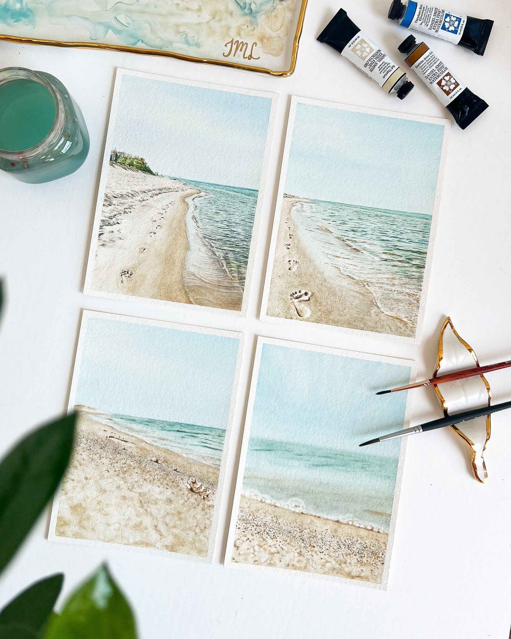 Lakeshore No. 2 Original | Beach Landscape Watercolor | Watercolor ...