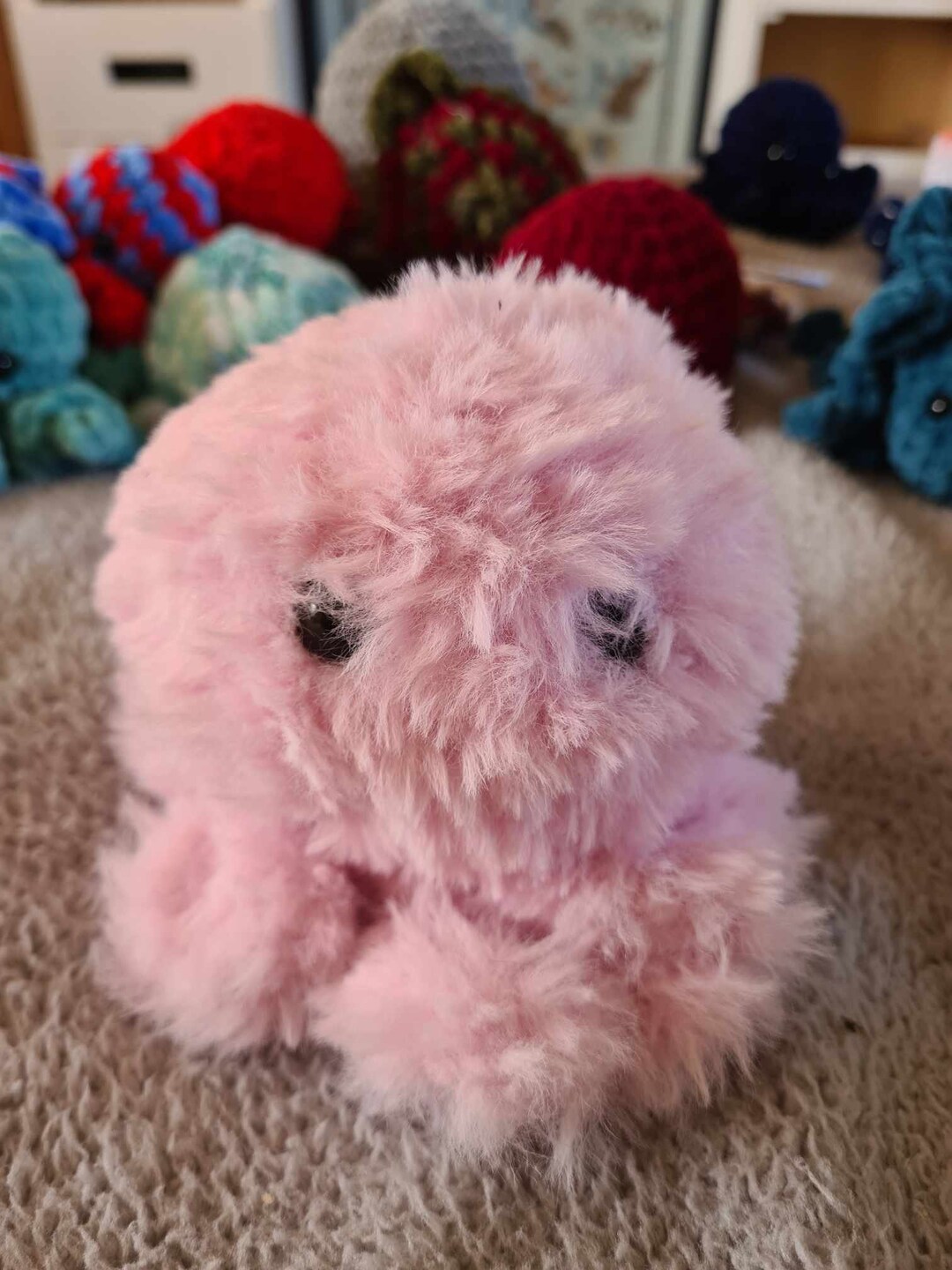 Large Pink Fluffy Octopus - Etsy