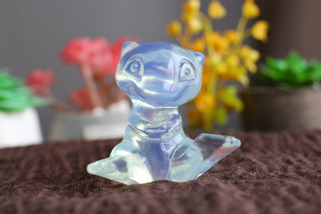 2.2inch Hand Carved Opalite Mew , Crystal Skull ,mew Carving,crystal ...