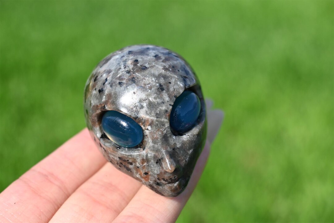 2.3inch Natural Yooperlite Alien Skull,alien Carving, Crystal Skull ...