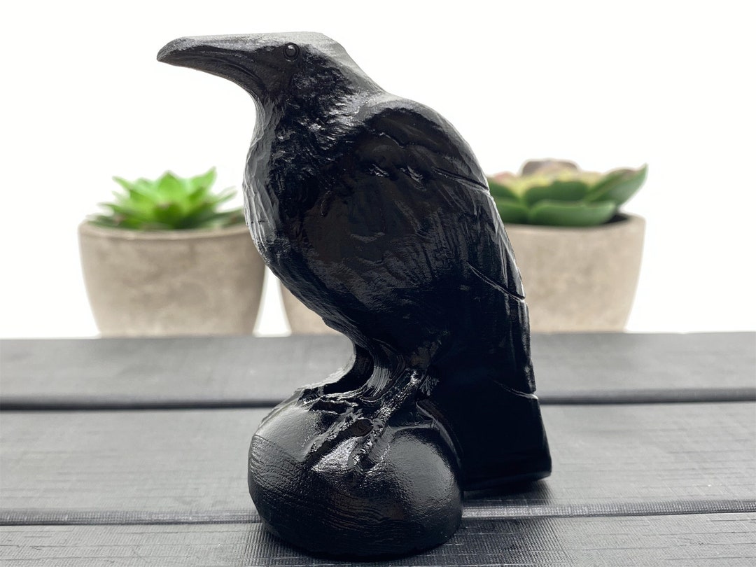 2.6inch Natural Obsidian Crow,crystal Skull ,crow Carving,crystal ...