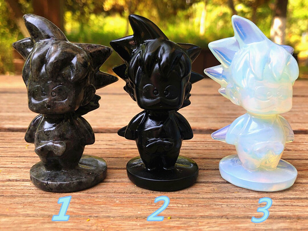 3inch Natural Carved Son Goku, Son Goku Statue, Crystal Son Goku ...