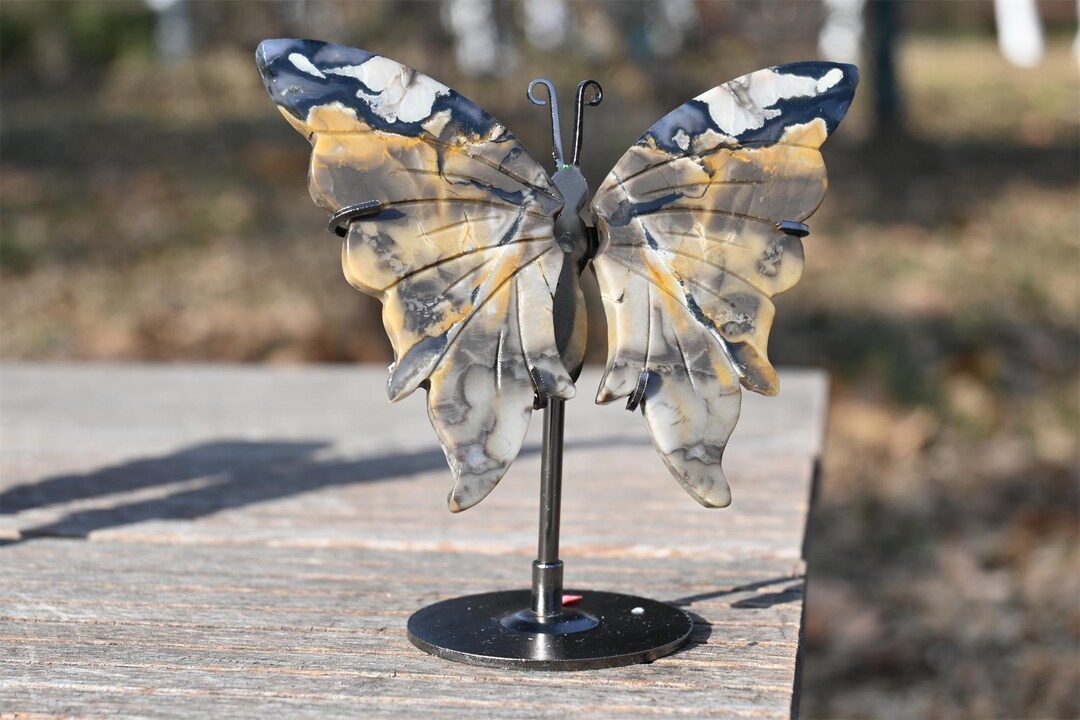 A Pair Natural Volcanic Rock Butterfly Wing, Crystal Wings, Crystal ...