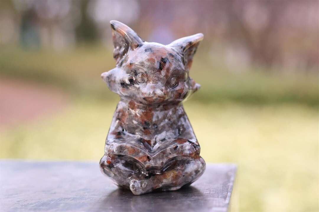 2.2'' Natural Yooperlite Carved Fox, Crystal Fox, Creativity Crystal ...