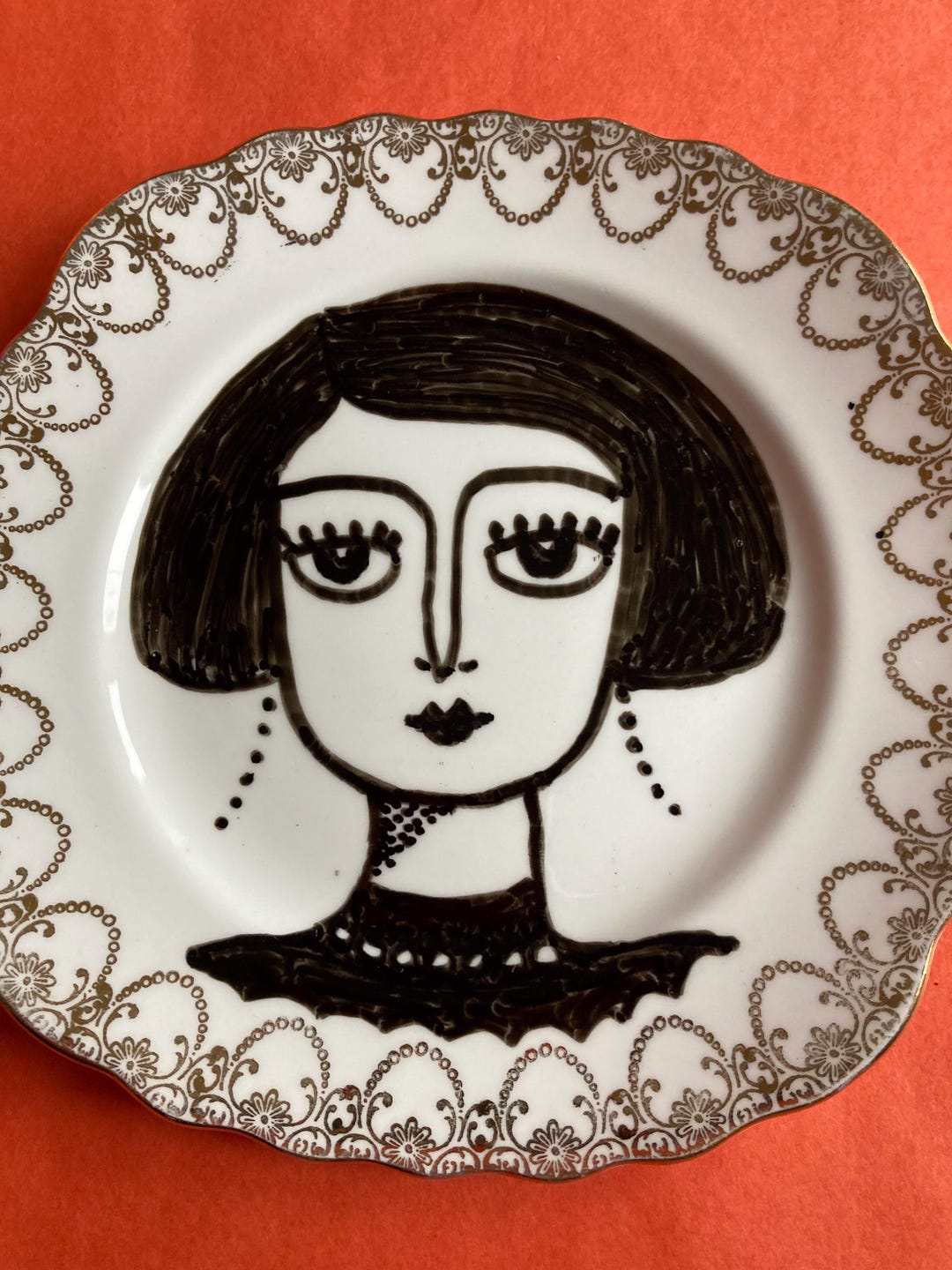 Ellie, Hand Painted With Original Art, Women Illustration, Gift ...
