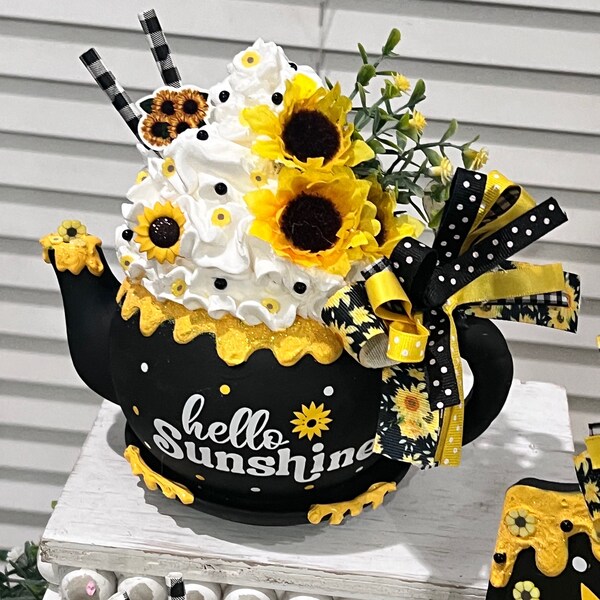 Sunflower Teapot - Etsy