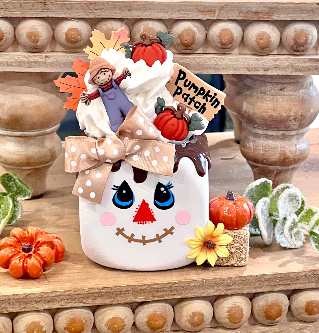 Fall Scarecrow Marshmallow / Autumn Marshmallow / Fall Tiered Tray ...