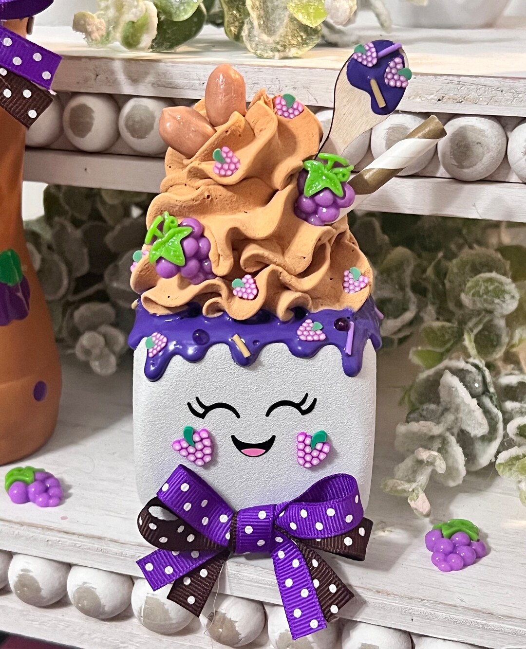 Peanut Butter and Jelly Marshmallow / PB&J Tiered Tray Decor / Fake ...