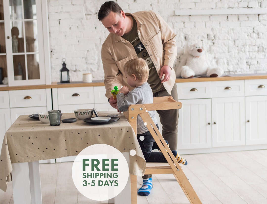 Learning Tower, Foldable Toddler Tower, Toddler Step Stool, Montessori ...