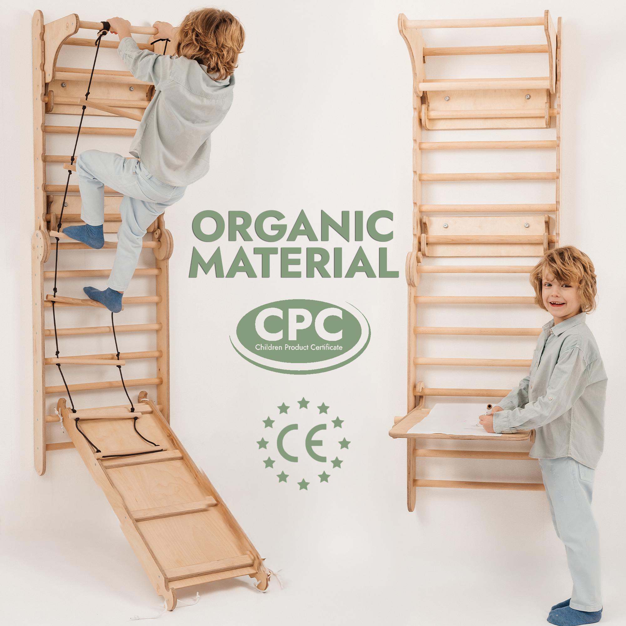 Kids Climbing Wall: Swedish Ladder, Montessori Gym, Indoor Playground ...