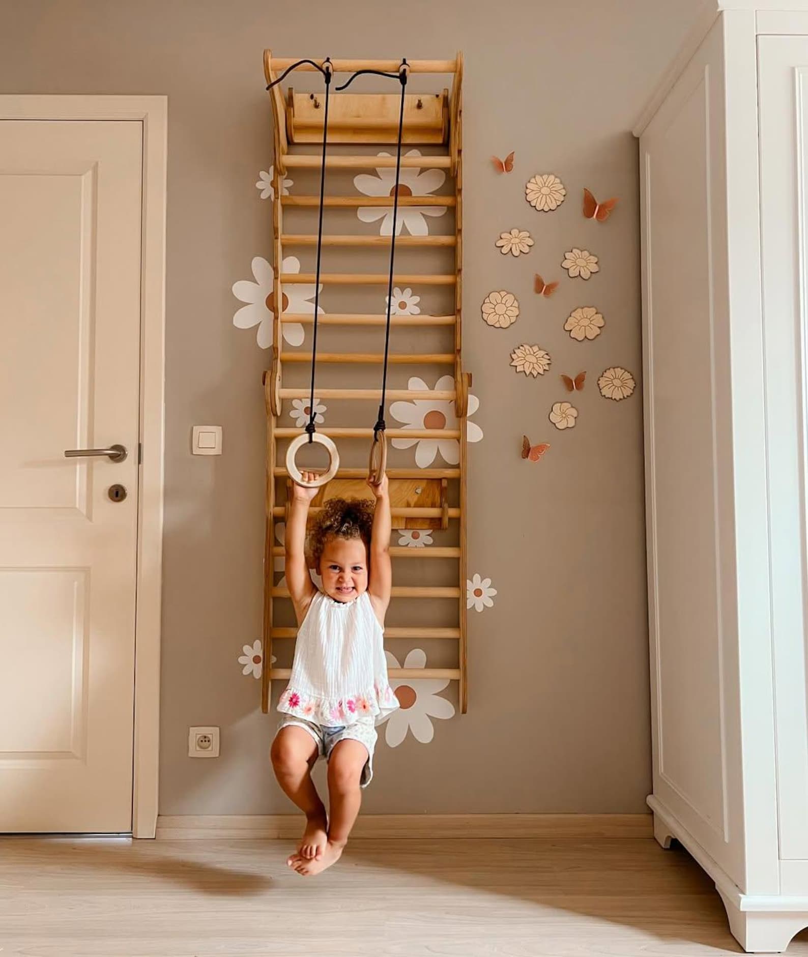 Kids Climbing Wall: Swedish Ladder, Montessori Gym, Indoor Playground ...