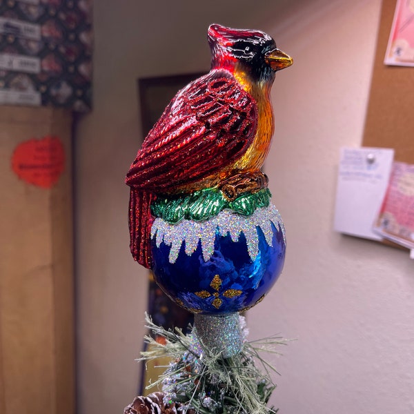 Cardinal Christmas Tree Topper - Etsy
