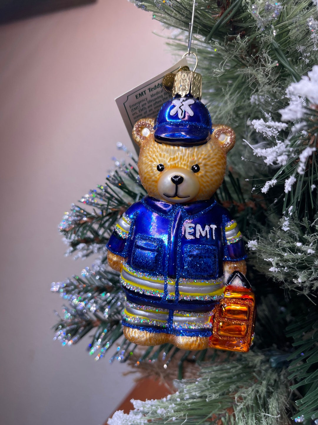 EMT Teddy Bear Ornament Old World Christmas - Etsy