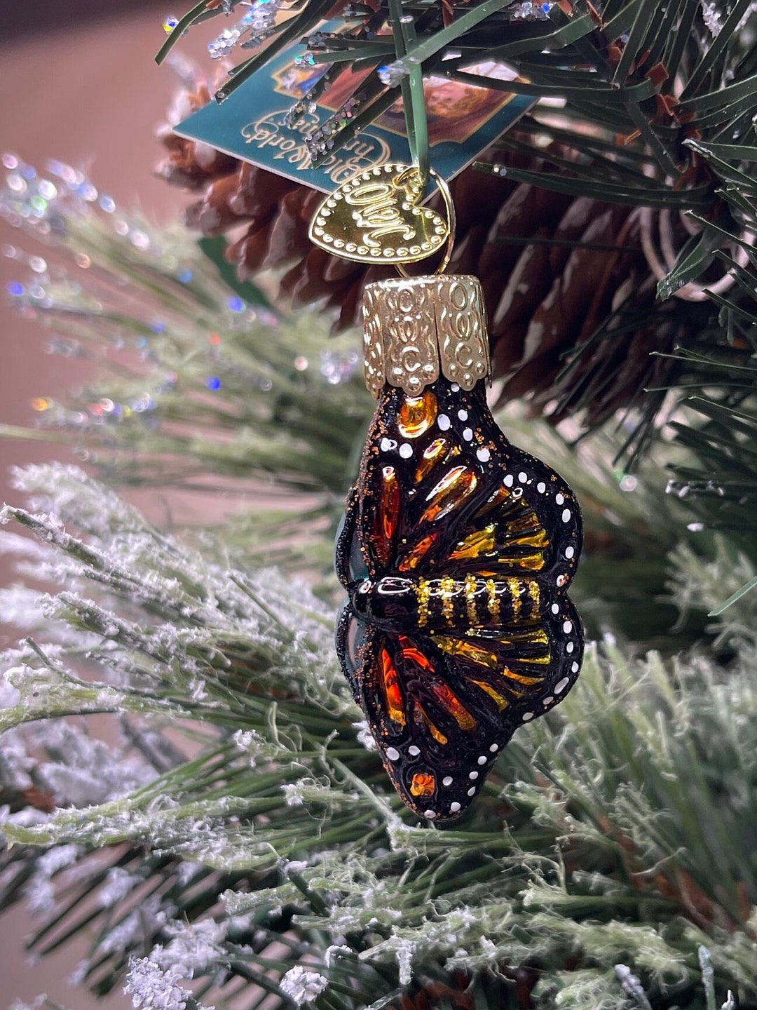 Mini Monarch Butterfly Old World Christmas Glass Ornament - Etsy