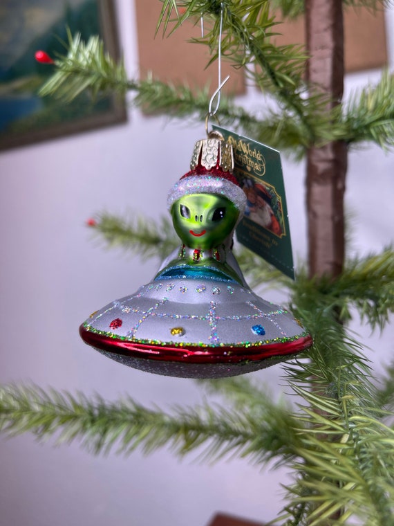 UFO Alien Old World Christmas Ornaments - Etsy