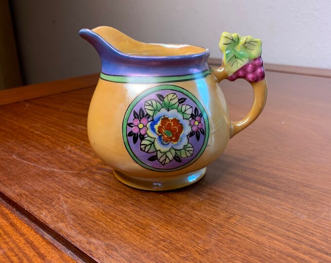 Japanese Luster Wear Orange and Blue Pitcher - Etsy