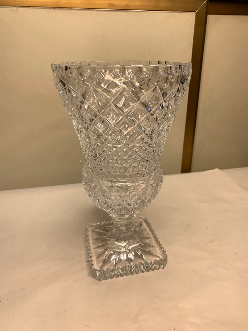 Cut Glass Bohemia Czech Republic Lead Crystal 24% Pbo vase | Etsy