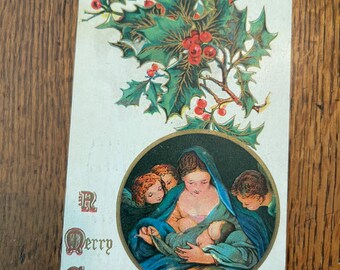 Virgin Mary Post Card - Etsy