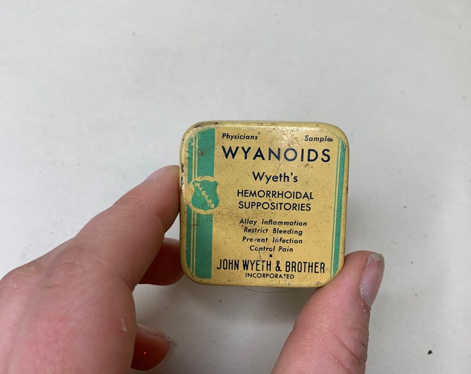1940s Wyanoids Wyeth’s Hemorrhoidal Suppositories Antique Tin! - Etsy