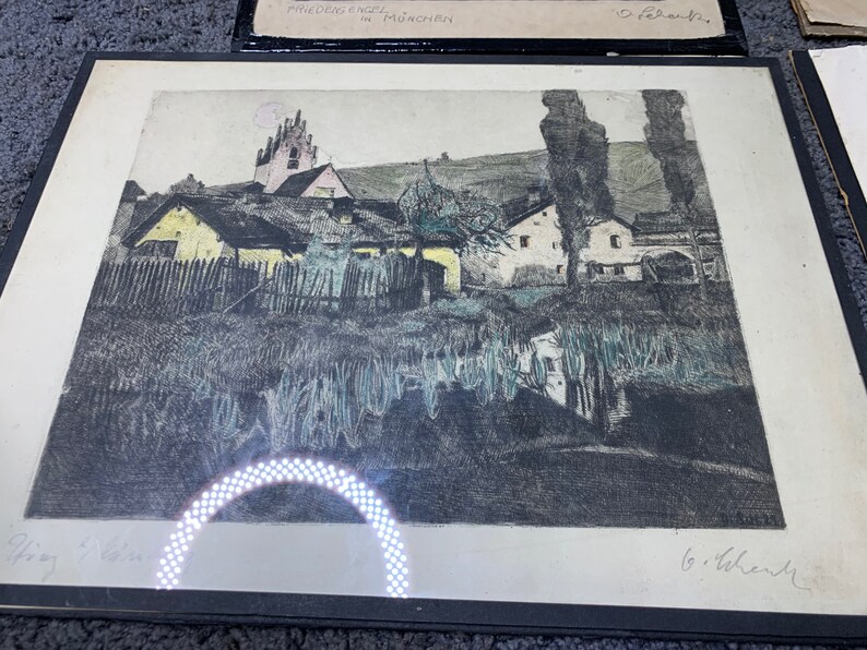 German Art Lot of Pen & Ink and Prints by FA Digioni - Etsy