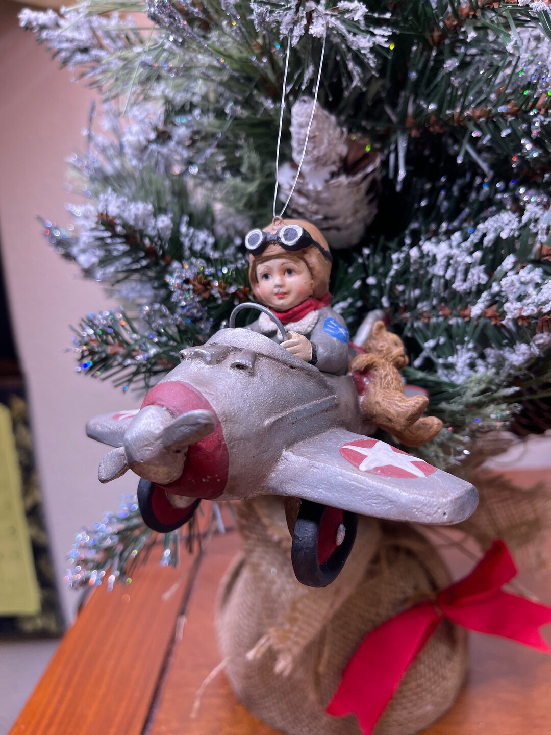 Bethany Lowe Henry Flies in WW2 Plane Fourth of July Figurine - Etsy