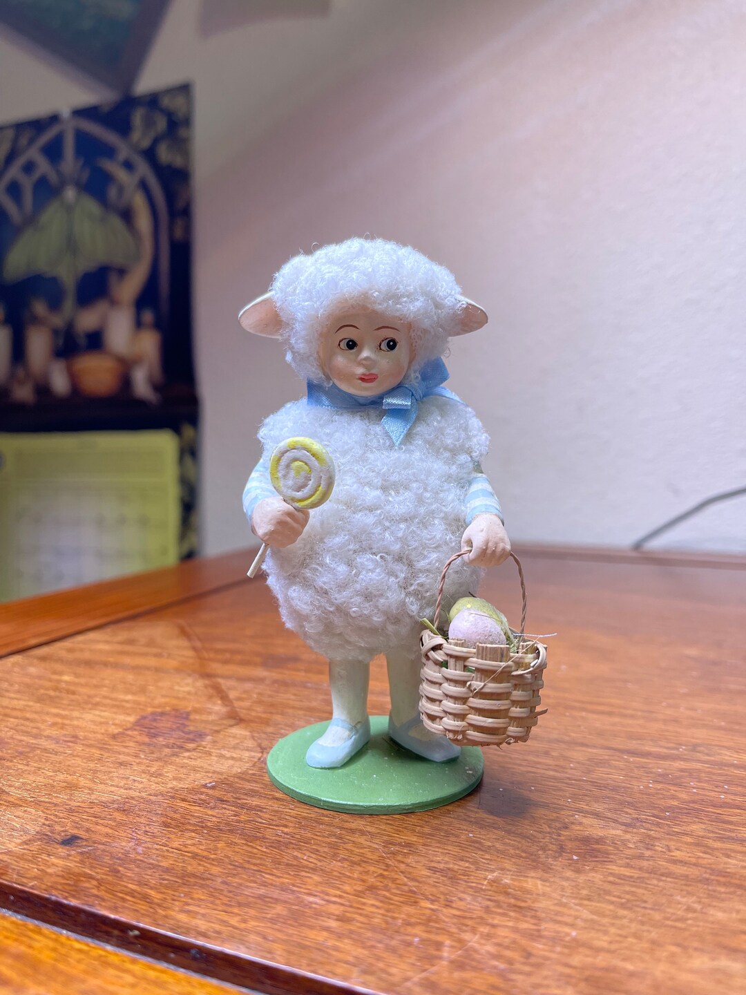 Bethany Lowe Little Lulu Lamb Egg Hunt Easter Figurine - Etsy