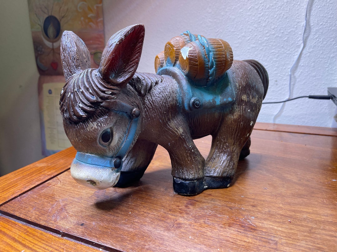 1940s Mule Chalkware Plaster Carnival Coin Bank Made in Mexico - Etsy