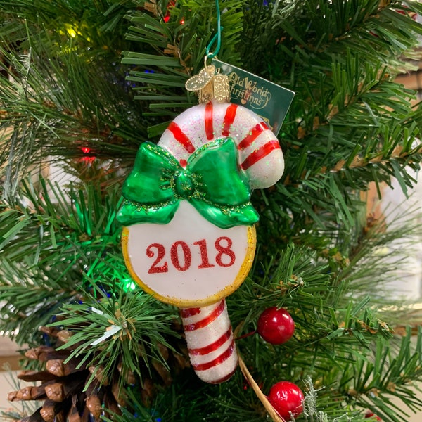 Glass Candy Cane Ornament - Etsy