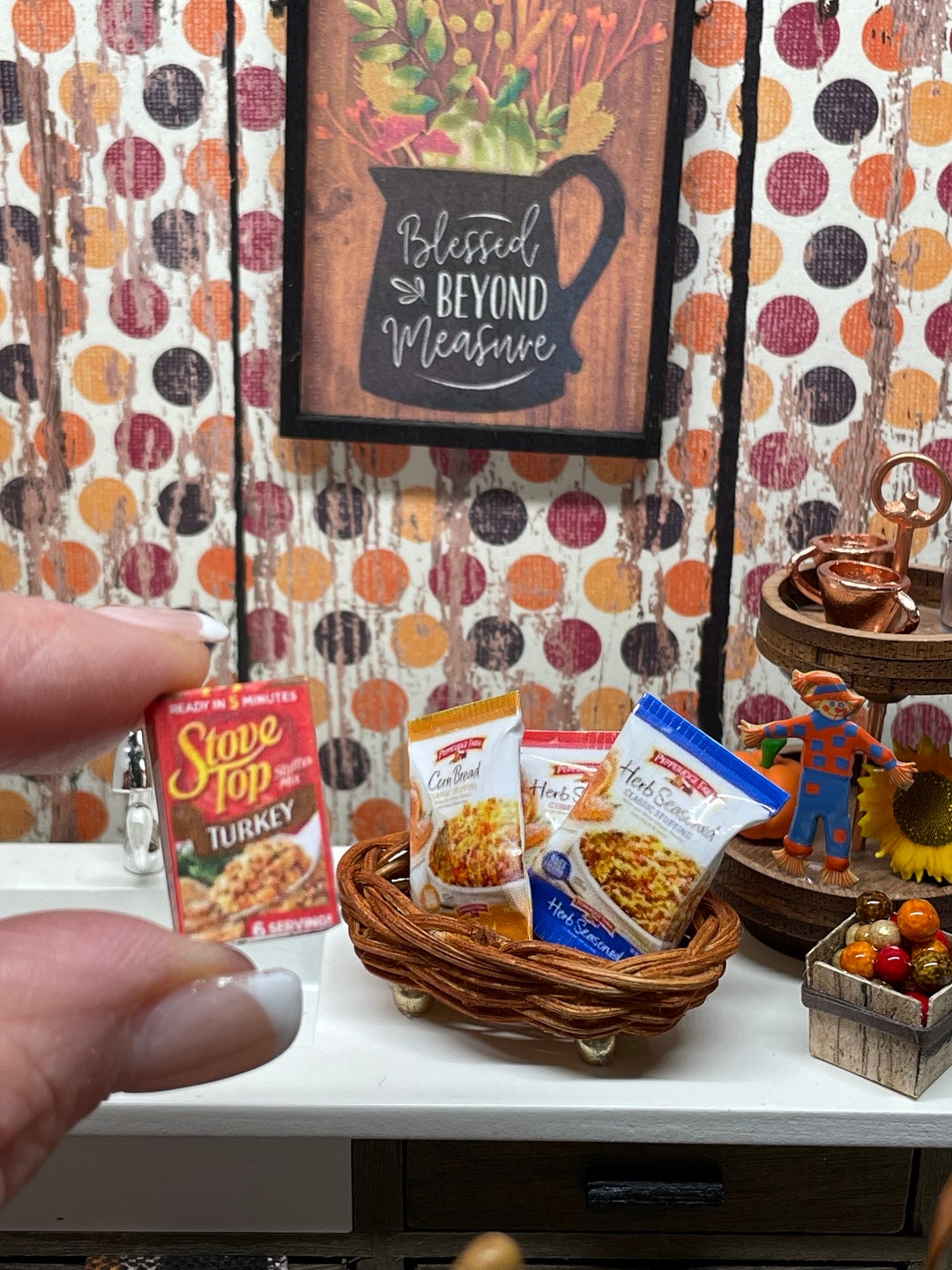 Miniature Dollhouse Thanksgiving Food Stuffing Turkey Ham - Etsy