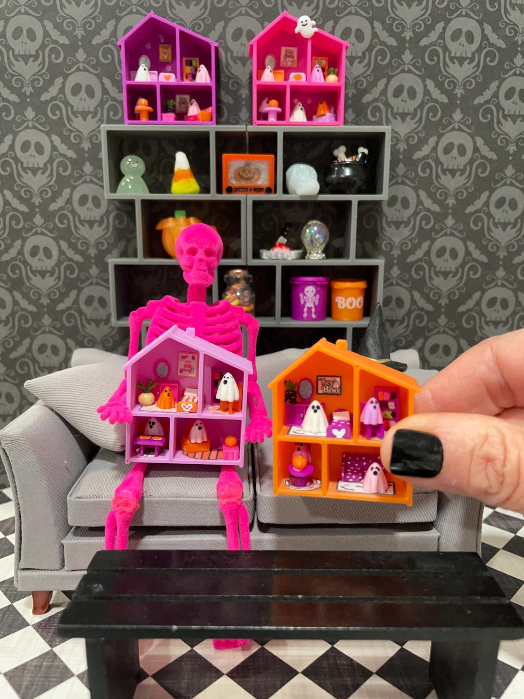 Miniature Pink Halloween Haunted House DIY Kit – Spooky Cute Ghost ...
