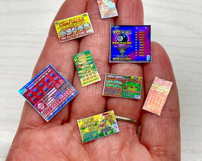 Miniature Dollhouse Lotto Ticket Replicas - Etsy