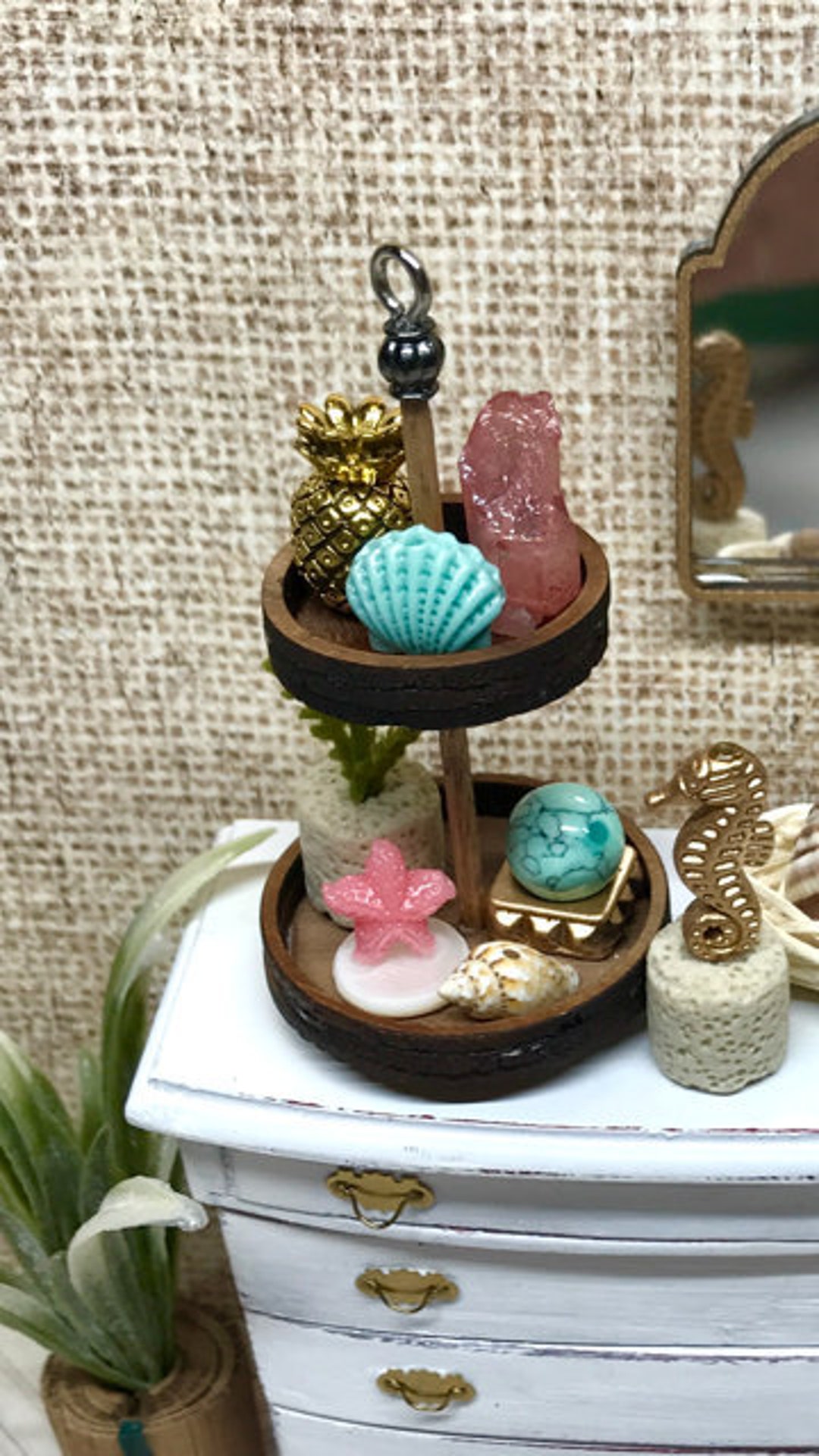 Dollhouse Tiered Tray Decor Summer - Etsy