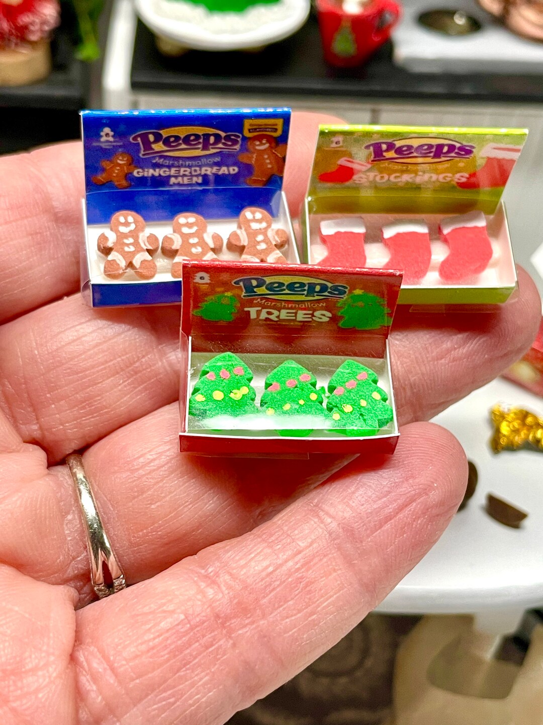 Miniature Dollhouse Christmas Candy Marshmallows - Etsy