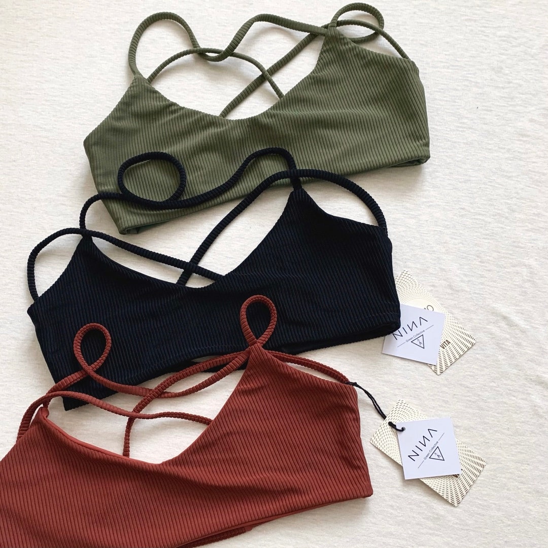 KAIA TOP Bikini Top Rust Orange / Cute Swimwear / Sporty Bikini - Etsy