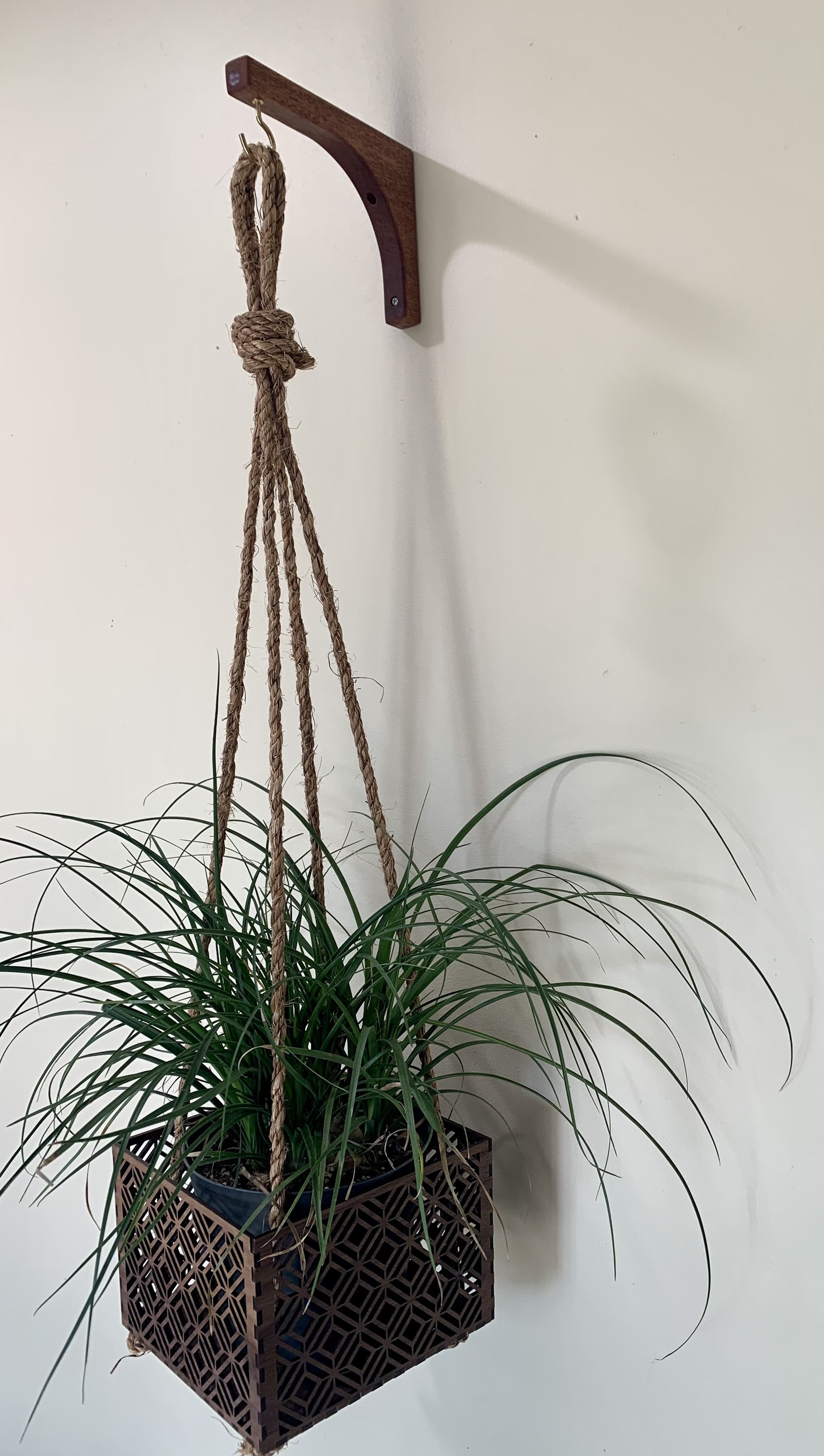 Hanging Planter Box, Indoor Plants, Laser Cut Wood - Etsy