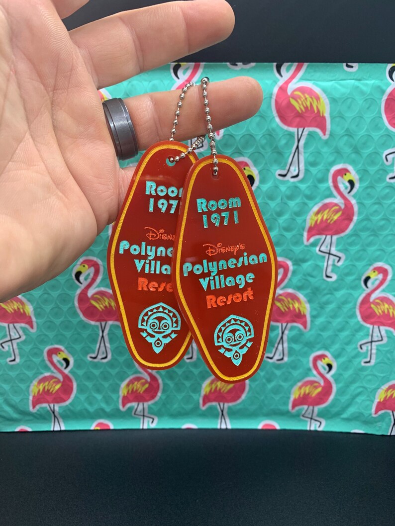 Polynesian Resort Keychain Vintage Hotel Keychain Disney | Etsy