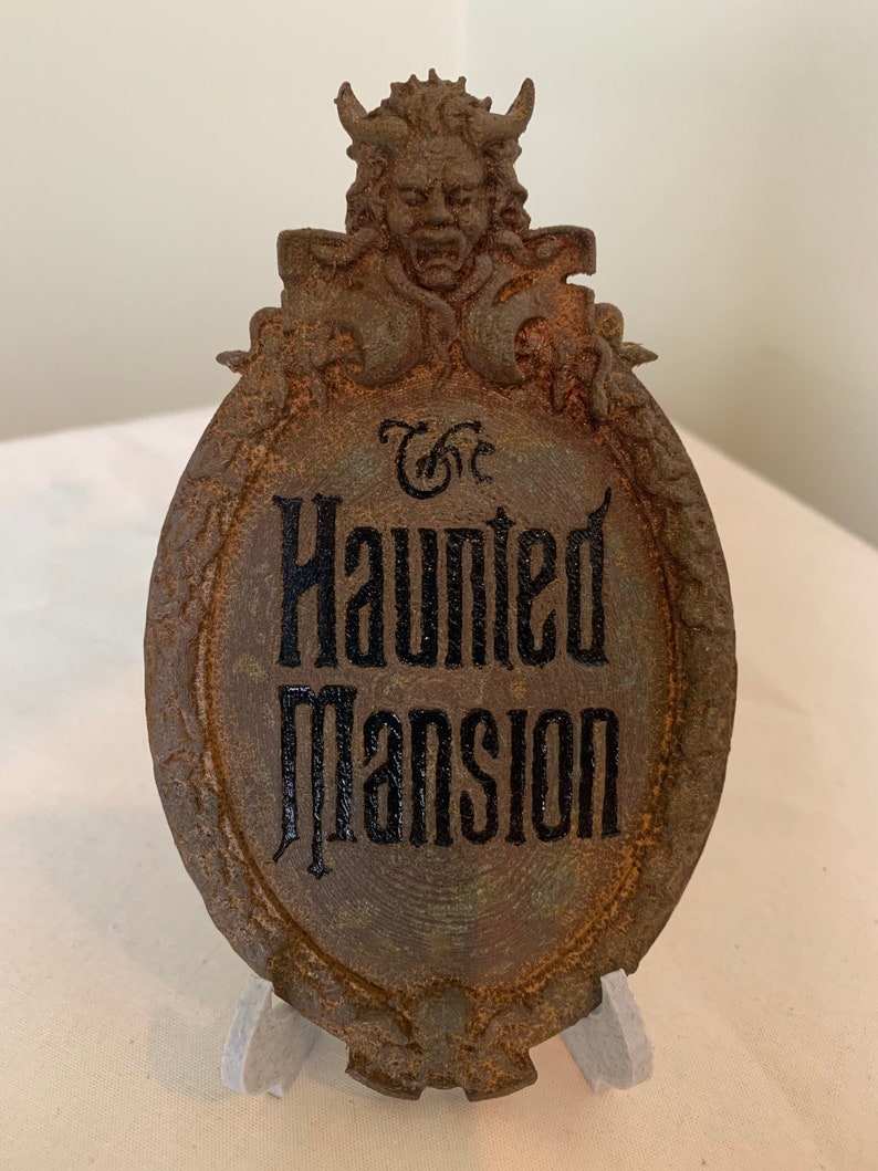 Haunted Mansion Sign W/ Stand, Disney Fan Gift, Park Gift - Etsy