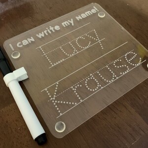 Dry Erase Name Tracing Board, Reusable Custom Personalized Dry Erase ...