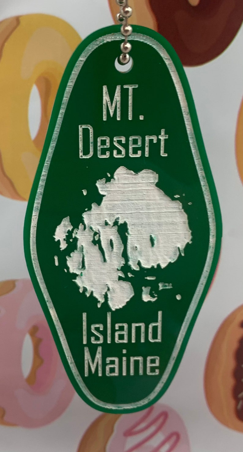 Mt. Desert Island Keychain Vintage Hotel Keychain Maine - Etsy