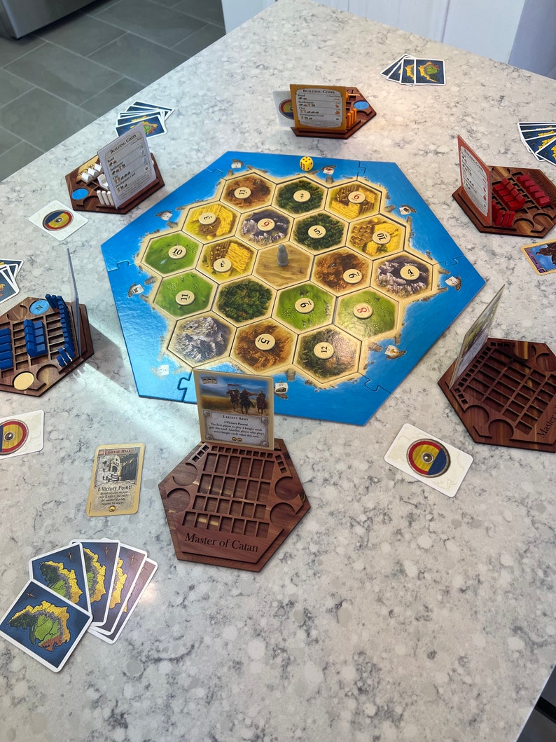 Catan Game Piece Holder Board Game Tray Board Games - Etsy