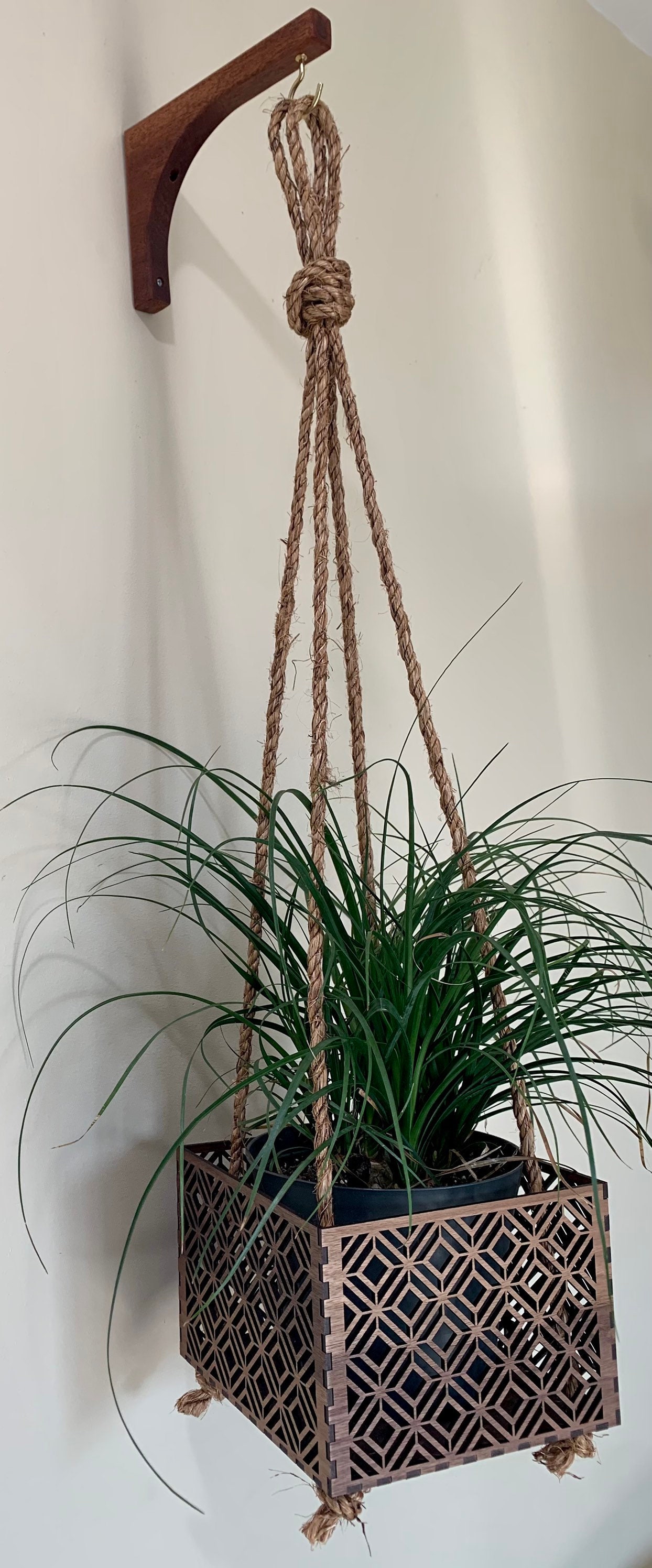 Hanging Planter Box, Indoor Plants, Laser Cut Wood - Etsy
